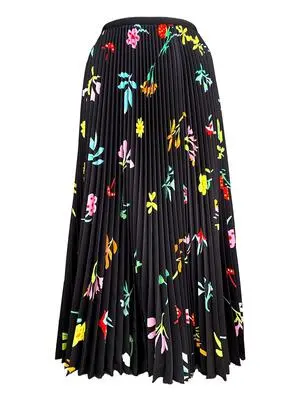 WILD COSMOS Wild Cosmos Floral Pleated Midi Skirt