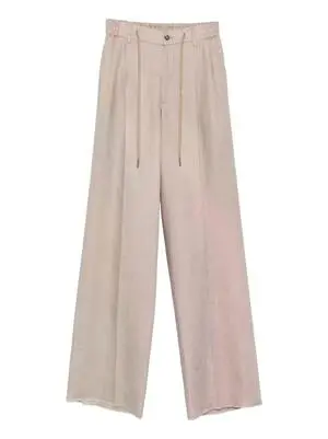 Tagliatore Pleated Drawstring Trousers - Neutrals