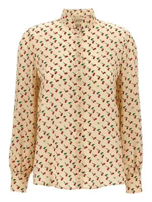 VALENTINO VALENTINO GARAVANI 'Cherryfic' Print Silk Shirt