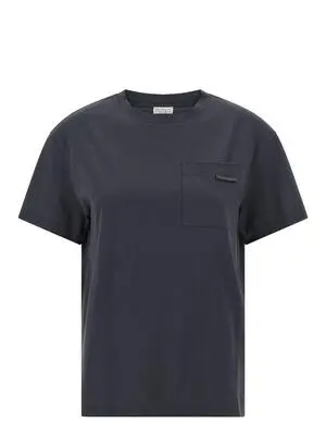 BRUNELLO CUCINELLI BRUNELLO CUCINELLI Shiny Tab Pocket T-Shirt