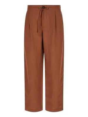 BRUNELLO CUCINELLI Brunello Cucinelli Tailored Track Pants In Viscose And Linen