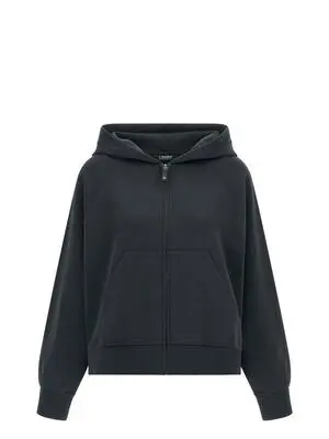 Max Mara Mmalma' Cotton Blend Zip-up Hoodie - Blue