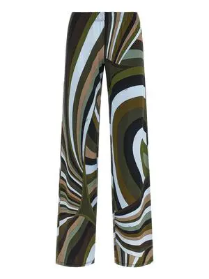 Emilio Pucci Iride Print Flared Pants - Multicolor