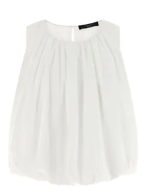 Max Mara Cotton Poplin Top - White