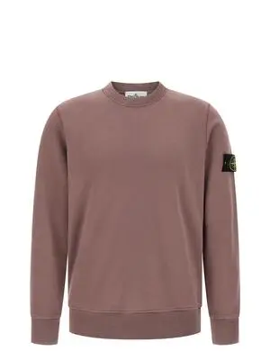Stone Island STONE ISLAND Garment-Dyed Cotton Crewneck Sweatshirt Purple