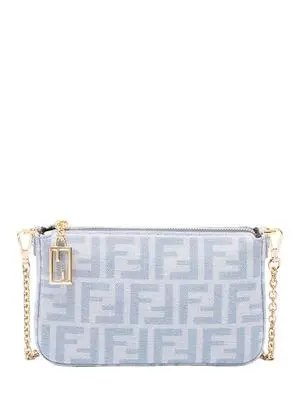 Fendi Baguette Pouch In Ff Jacquard - Multicolor