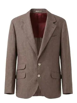 Brunello Cucinelli Linen Suit Jacket - Multicolor