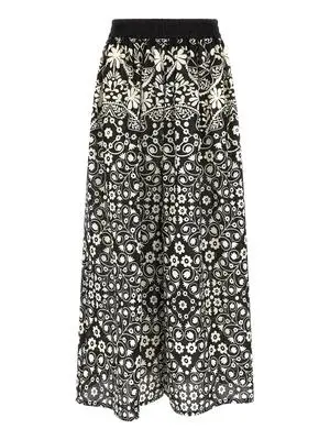 MAX MARA WEEKEND MAX MARA Printed Cotton Voile Cropped Wide-Leg Pants