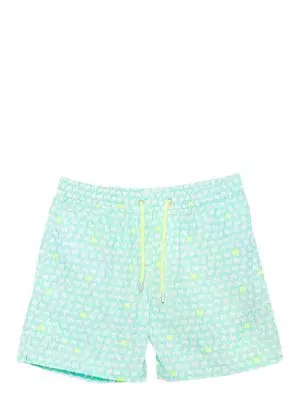 MC2 SAINT BARTH Lighting Crab Print Swim Shorts - Blue