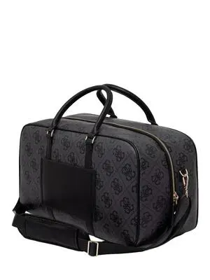 Guess Berta Monogram Luggage Bag - Black