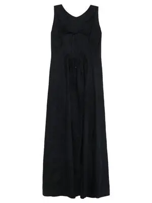 Aspesi Cut-out Tie-fastening Maxi Dress - Blue