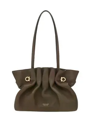 FERRAGAMO Soft Bag Shoulder Bag - Grey