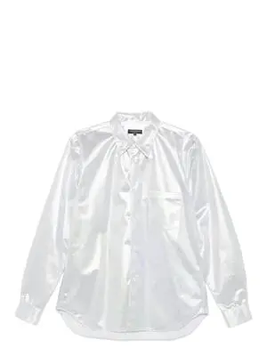 Comme Des Garçons Perforated-mesh Shirt - Silver