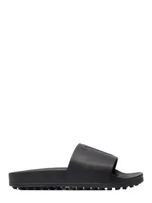 TOD'S Embossed Logo Sliders - Black