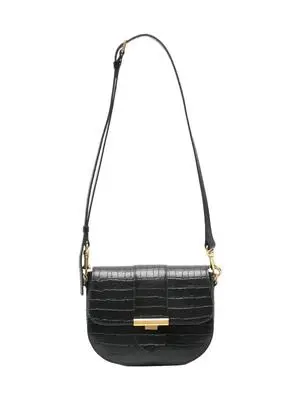 LANCASTER Exo Ily Croc-effect Leather Crossbody Bag - Black
