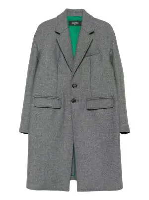 Dsquared2 Single-breasted Notched-lapel Coat - Grey