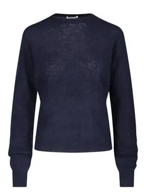 Auralee Auralee Fuzzy Crewneck Knitted Sweater No