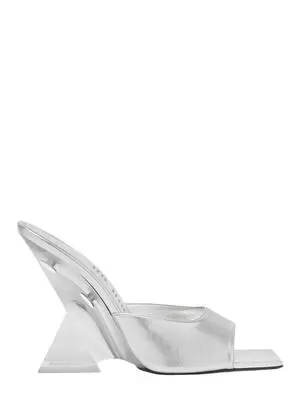 Attico Cheope Sequin Embellished Mules - White