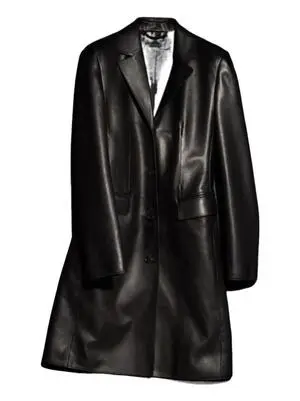 GUCCI Gucci Single-Breasted Leather Coat
