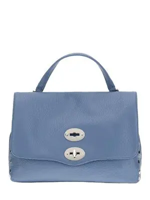 ZANELLATO Postina Small Top Handle Bag With Twist Lock Closure - Blue