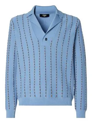 FENDI Fendi Long-Sleeved Cotton Jumper With FF Button