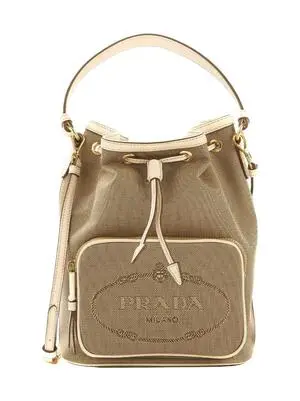 Prada Logo Shoulder Bag - Nude