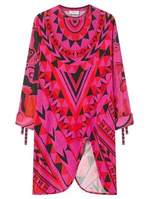 Emilio Pucci Manuba-print Long-sleeved Dress - Red