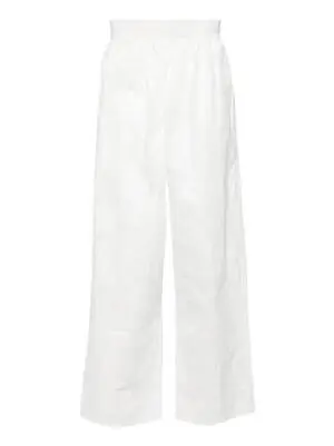 HED MAYNER Crinkled Wide-leg Trousers - White
