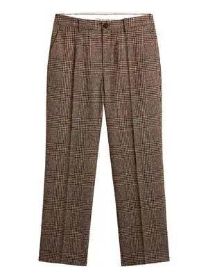 GOLDEN GOOSE Mario Checked Tailored Trousers - Grey