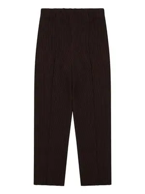 Issey Miyake Pantalone Tuxedo Plissettato - Brown