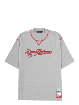 Dolce & Gabbana T-shirt Con Logo Ricamato - Grey