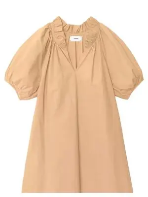 Xirena Ruffled Puff-sleeve Dress - Neutrals