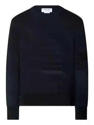 Thom Browne 4-bar Ottoman-stitch Sweatshirt - Blue