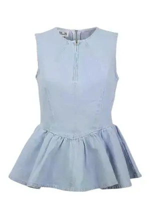 Baum Und Pferdgarten Merja Peplum Sleeveless Top - Blue