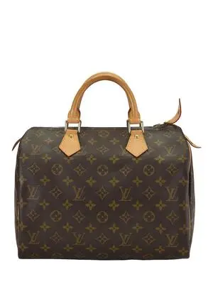LOUIS VUITTON Monogram Speedy Top Handle Bag 30 - Brown