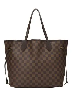 LOUIS VUITTON Louis Vuitton Damier Ebene Neverfull Tote MM Brown