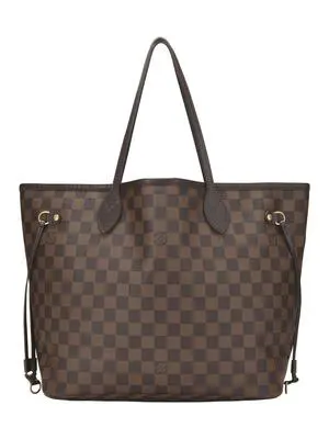 LOUIS VUITTON Damier Ebene Neverfull Tote - Brown
