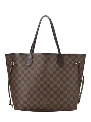 LOUIS VUITTON Damier Ebene Neverfull Tote Nm - Brown