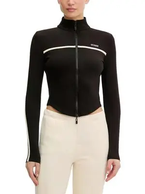 Guess Contrast Stripe Track Jacket - Black