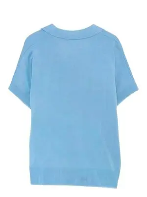 Aspesi Short-sleeve V-neck Top - Blue