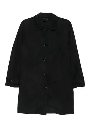 Aspesi Button-up Collared Coat - Black
