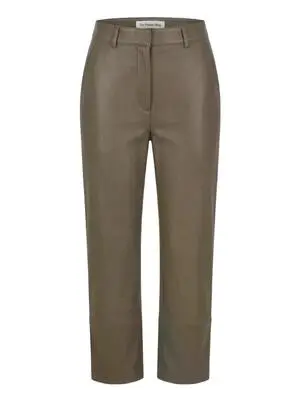 THE FRANKIE SHOP Lior Leather Trousers - Brown