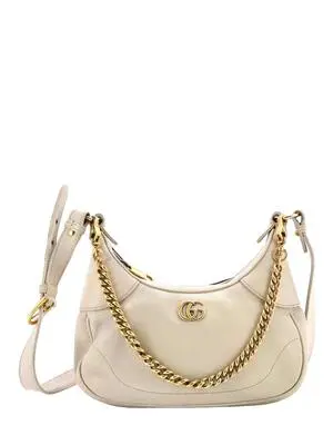 Gucci Aphrodite Leather Small Hobo Bag - Neutrals
