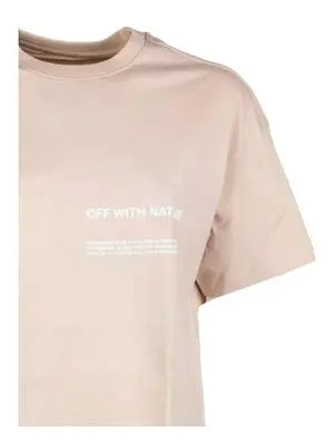OWN Logo Print Crew Neck T-shirt - Neutrals