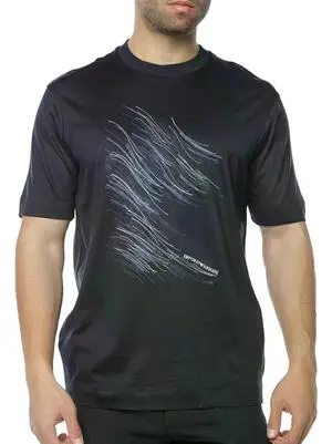 Emporio Armani Graphic-print T-shirt - Blue