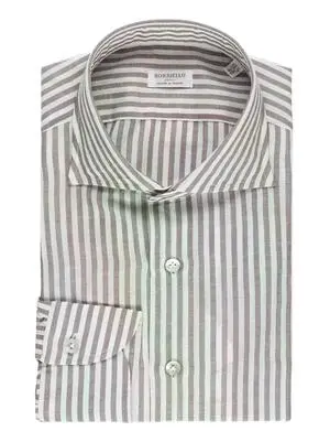 BORRIELLO NAPOLI Striped Shirt - Brown
