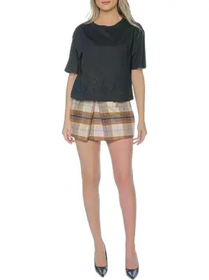 Ksubi Addison Plaid Check Skirt - Neutrals