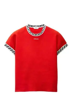 Versace Cotton Knit T-shirt - Red