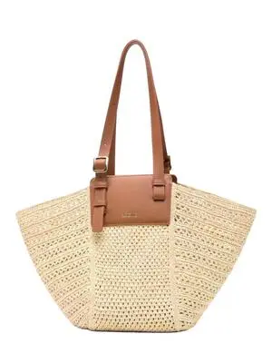 Loewe Medium Woven Shoulder Bag - Neutrals