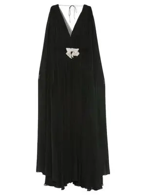 SILK LOVE & LACE Ilena Crystal-embellished Maxi Dress - Black